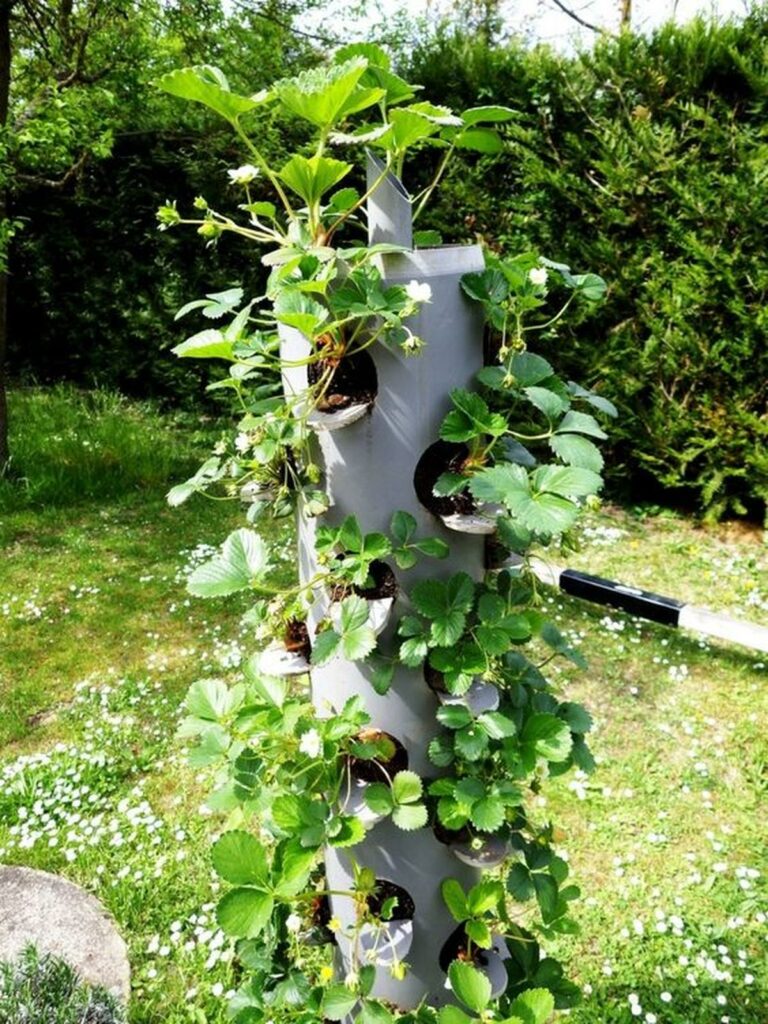 37 Elegant Pipe and Tower Planters for Compact Spaces