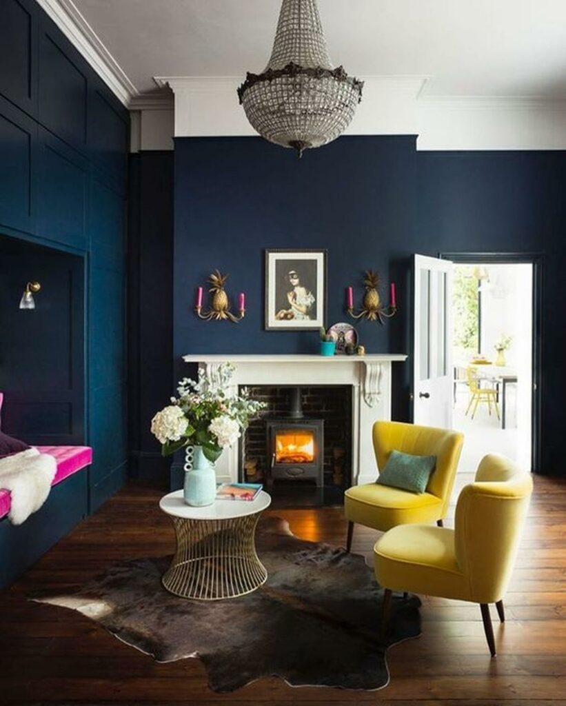 47 Blue and Yellow Vibrant Home Decorating Ideas