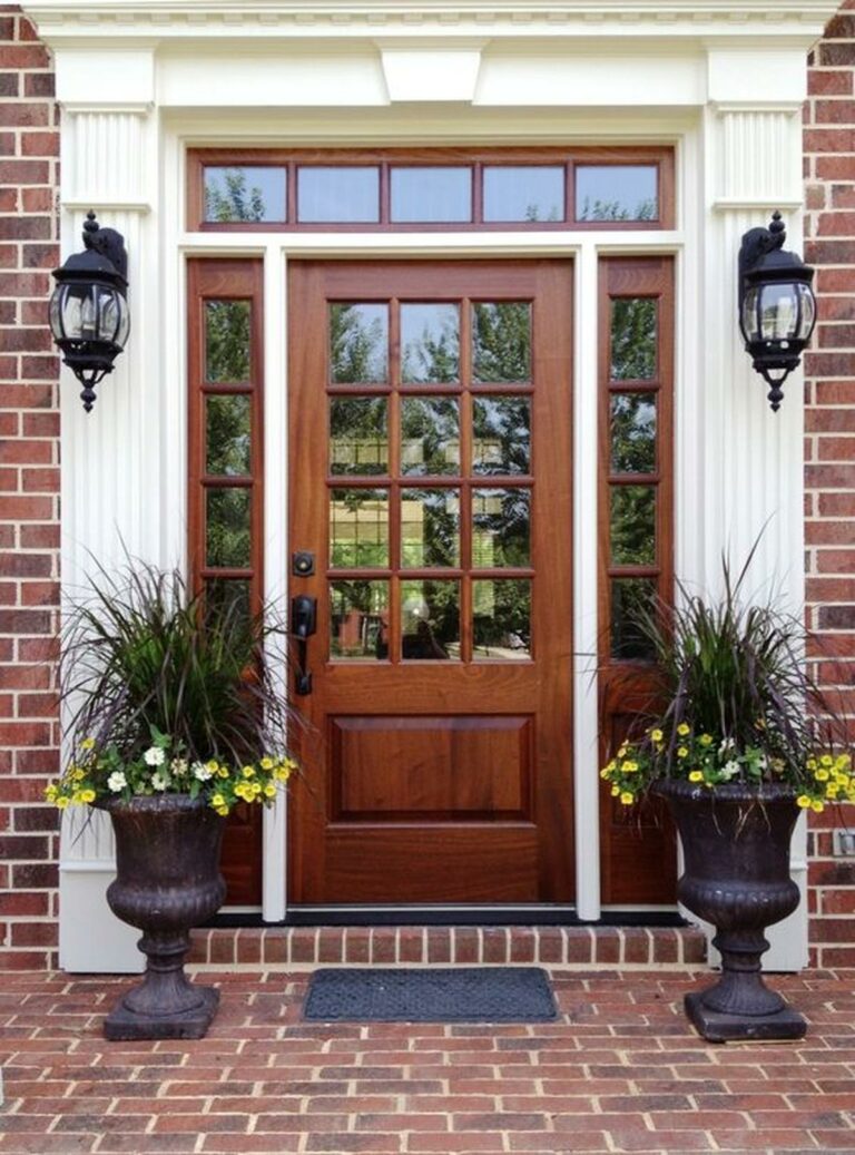 27 Stunning Front Door Designs with Sidelights to Love