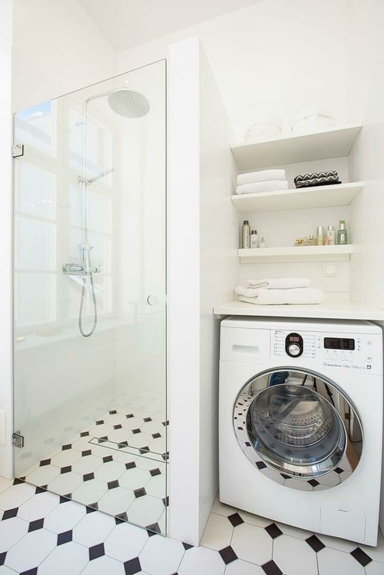 40 Breathtaking Bathroom Designs With Washing Machines