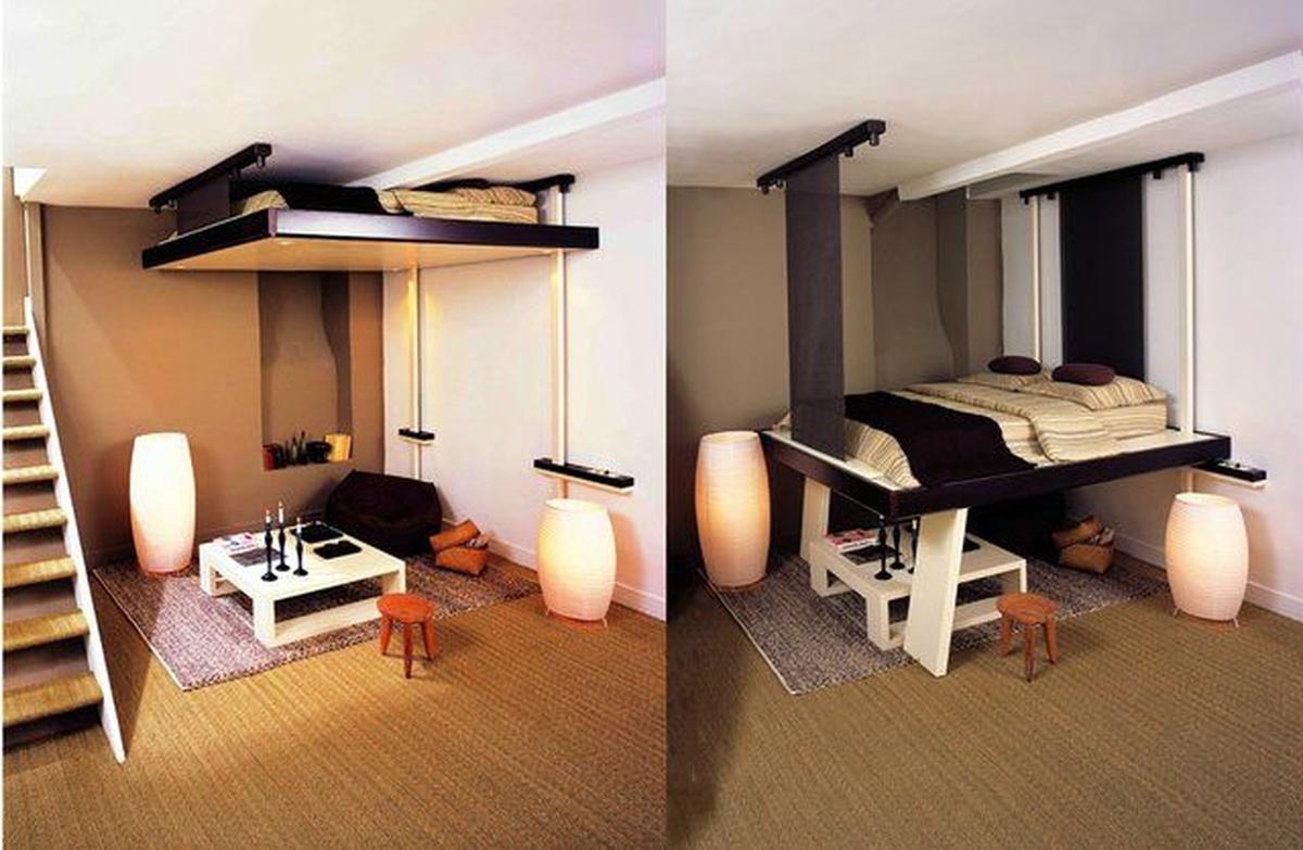 13 Innovative Space-Saving Retractable Loft Beds