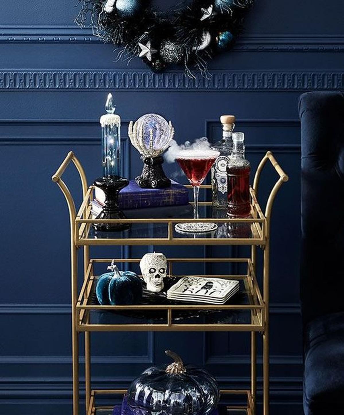 15 Spooky-Chic Halloween Bar Cart Ideas That Impress