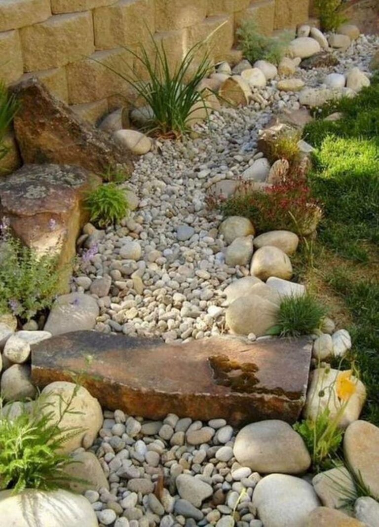 36 Elegant Dry River Bed Landscaping Ideas