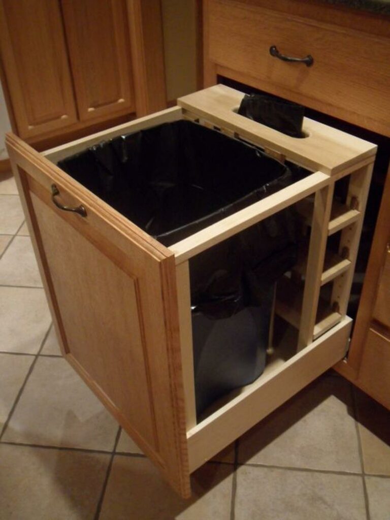 43 Clever Ways To Disguise Your Kitchen Trash Can