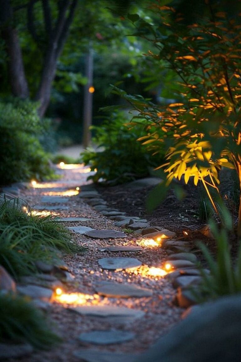 39 Enchanting Garden Pathway Lighting Ideas