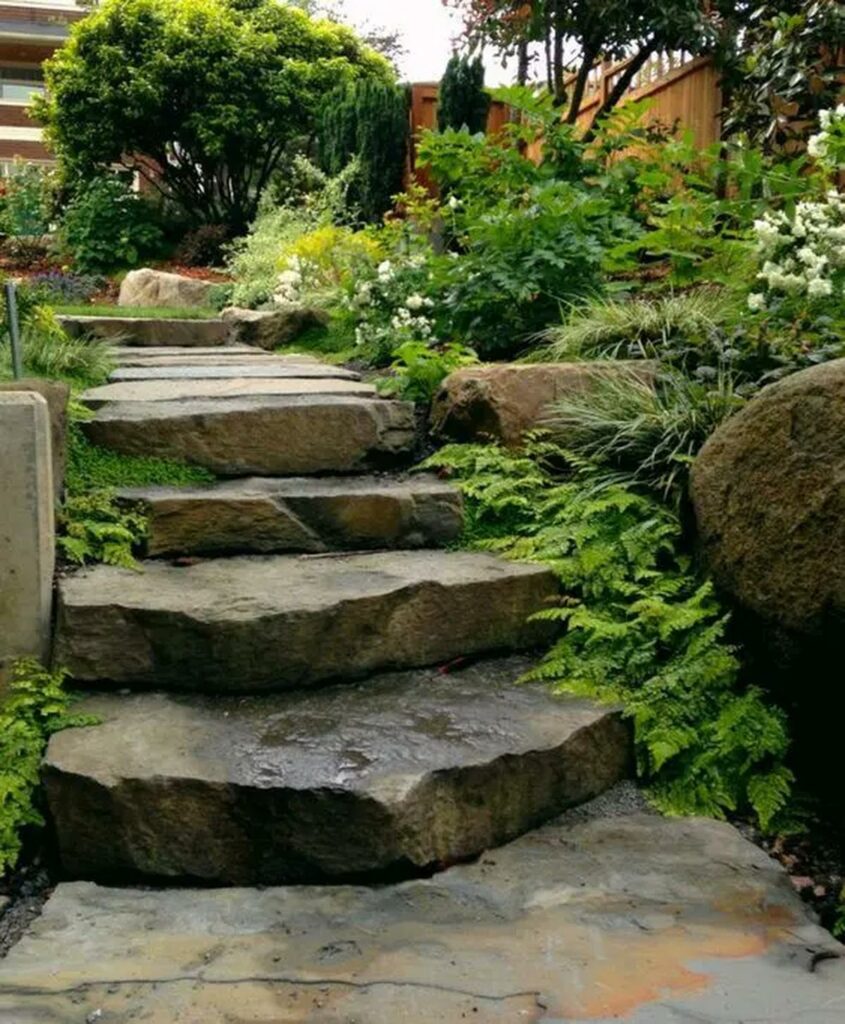 42 Beautiful Stone Garden Step Ideas