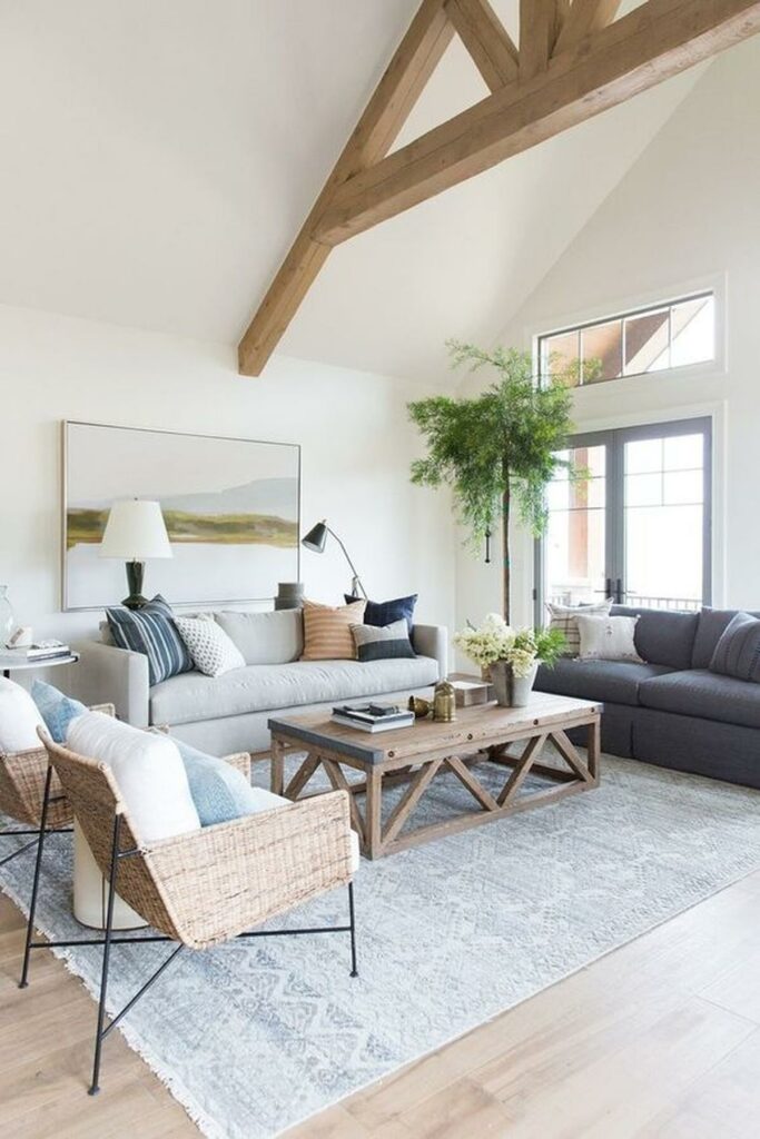 33 Living Room Inspirations Featuring Beautiful Wooden Beams