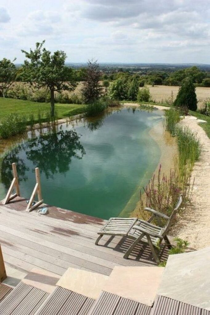 44 Beautiful Natural Swimming Pond and Pool Ideas