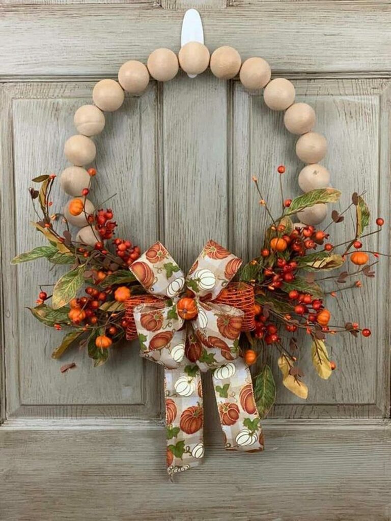 45 Wooden Bead Fall Decorating Ideas That Delight