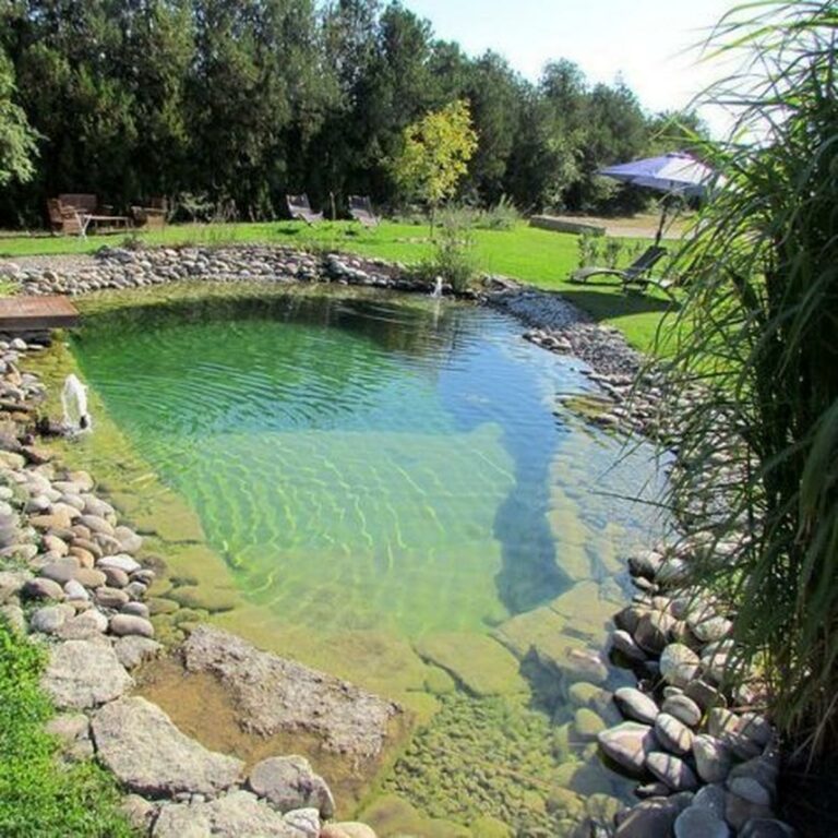 44 Beautiful Natural Swimming Pond and Pool Ideas