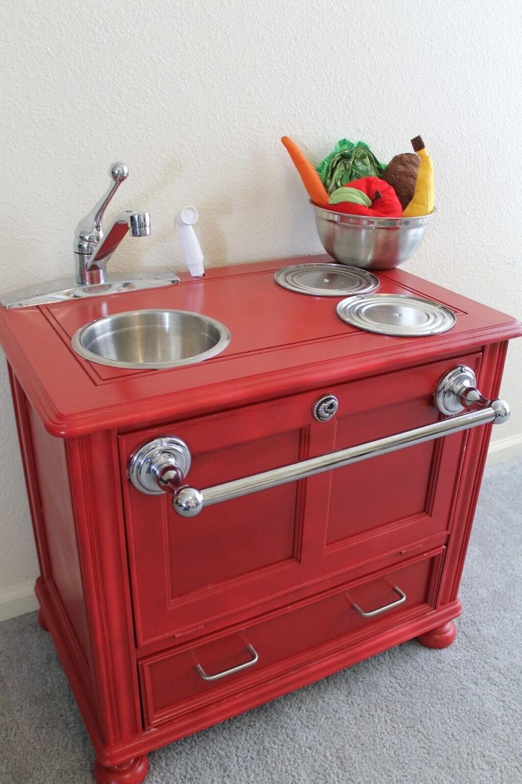 17 DIY Play Kitchen Ideas to Jazz Up a Playroom