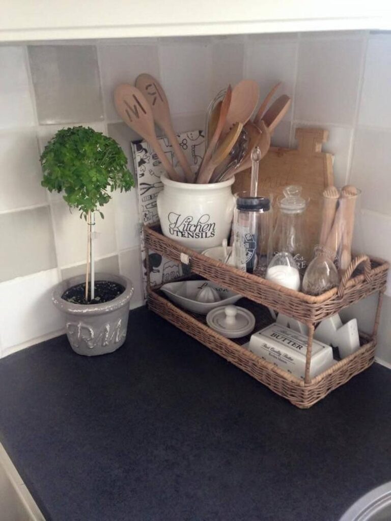 32 Clever Kitchen Countertop Organizing Ideas for a Tidy Space