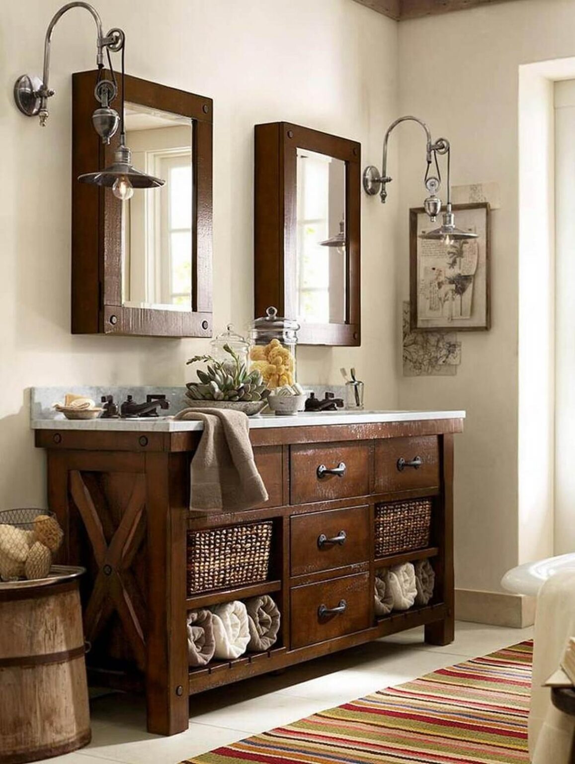 35 Best Rustic Bathroom Vanities for a Makeover