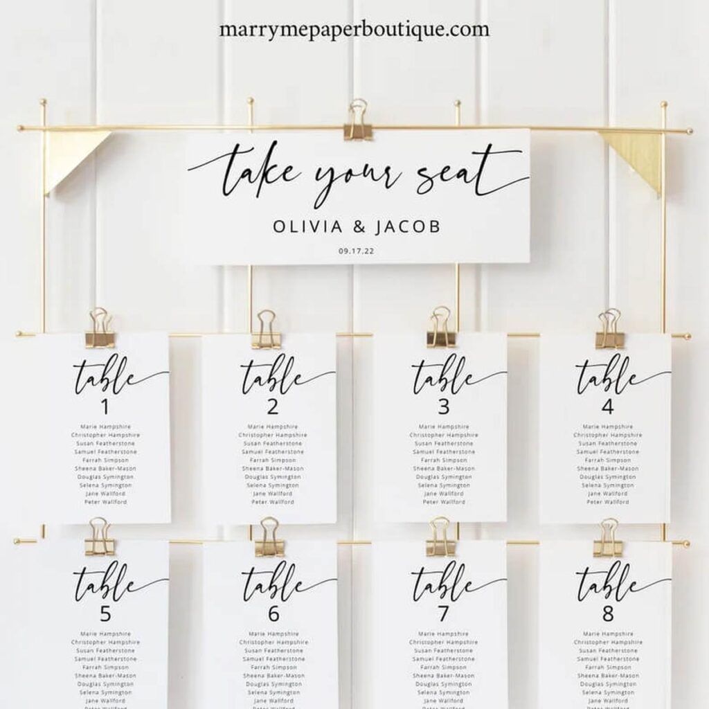 21 Creative DIY Wedding Seating Charts to Charm Your Guests