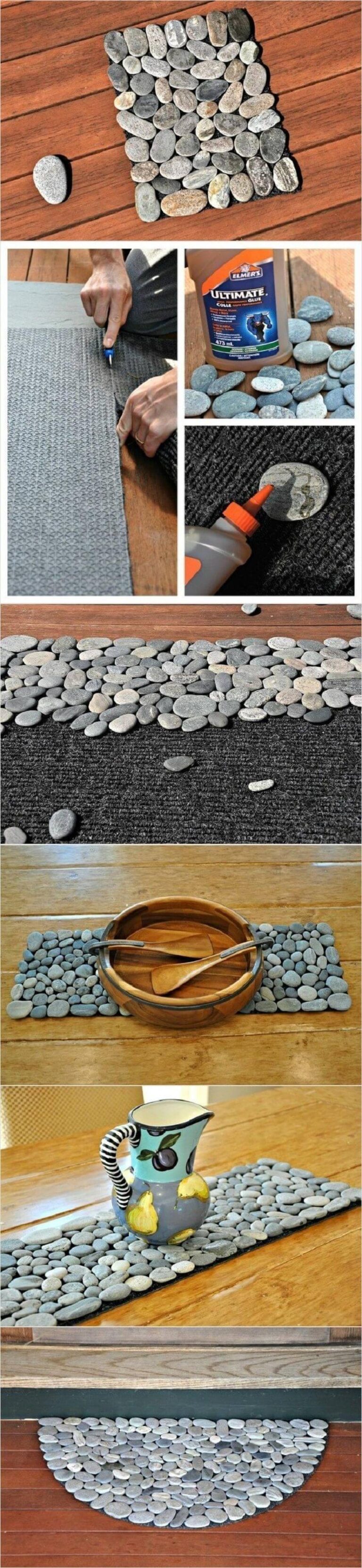 27 Inventive DIYs Using Pebbles and River Rocks for Home Decor
