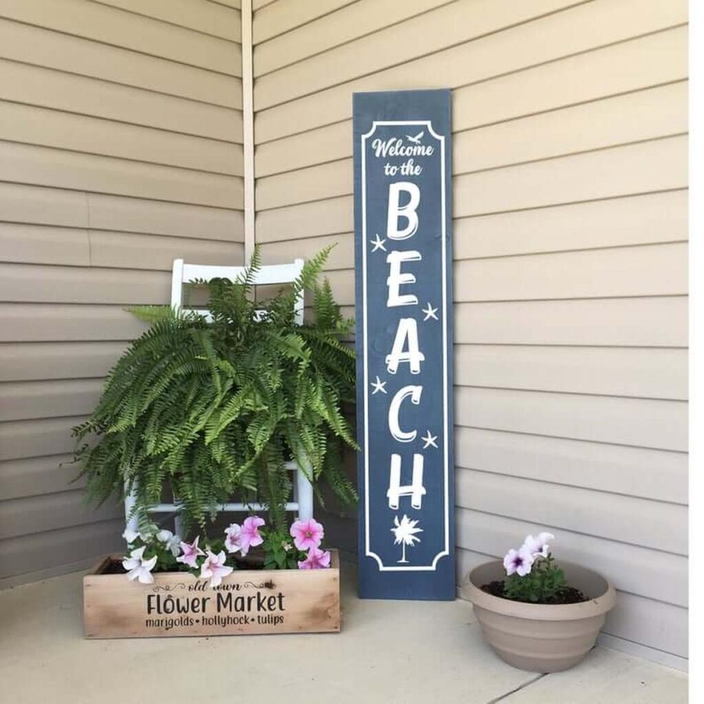 52 Awesome Beach Themed Wooden Signs for a Coastal Vibe