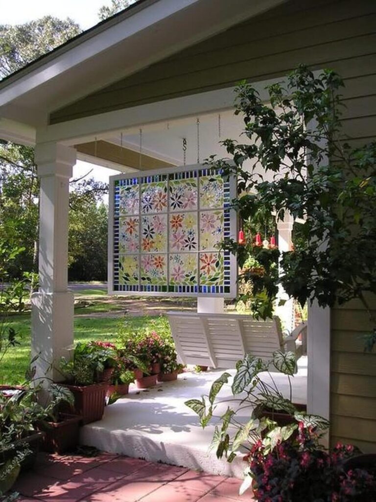 49 Eye-Catching Outdoor Designs Using Old Windows