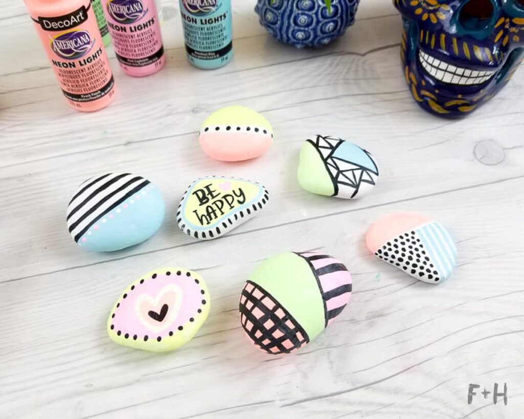 20 Creative Painted Rock Designs for Whimsical Home Accents