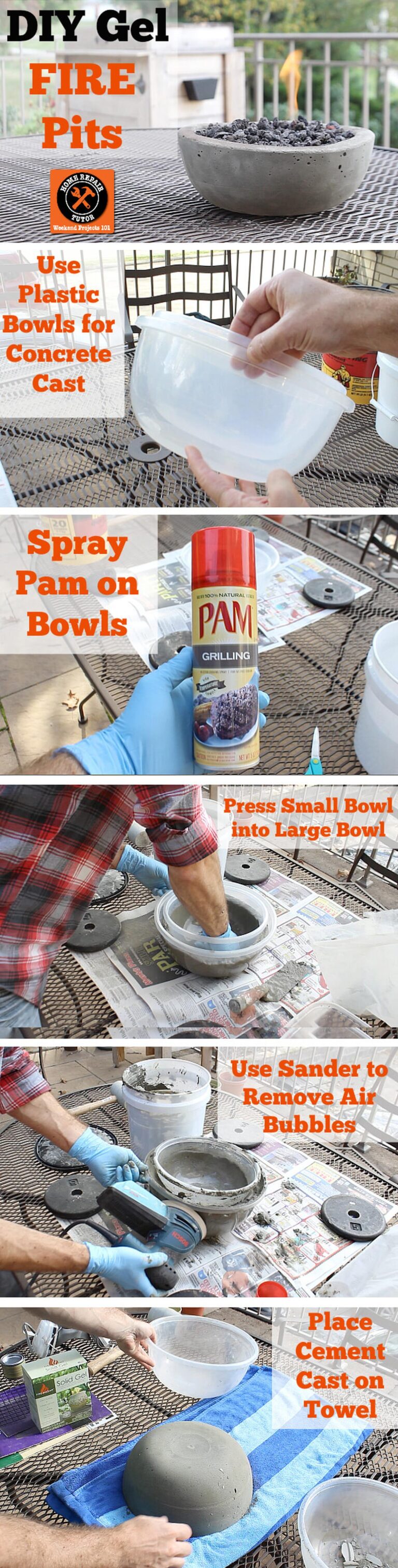 16 Simple Table Top Fire Bowls to Craft at Home