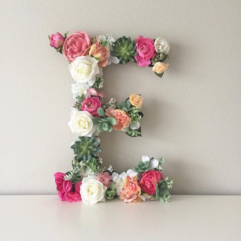 32 Stylish Floral Letter Decor Ideas to Add a Personal Touch