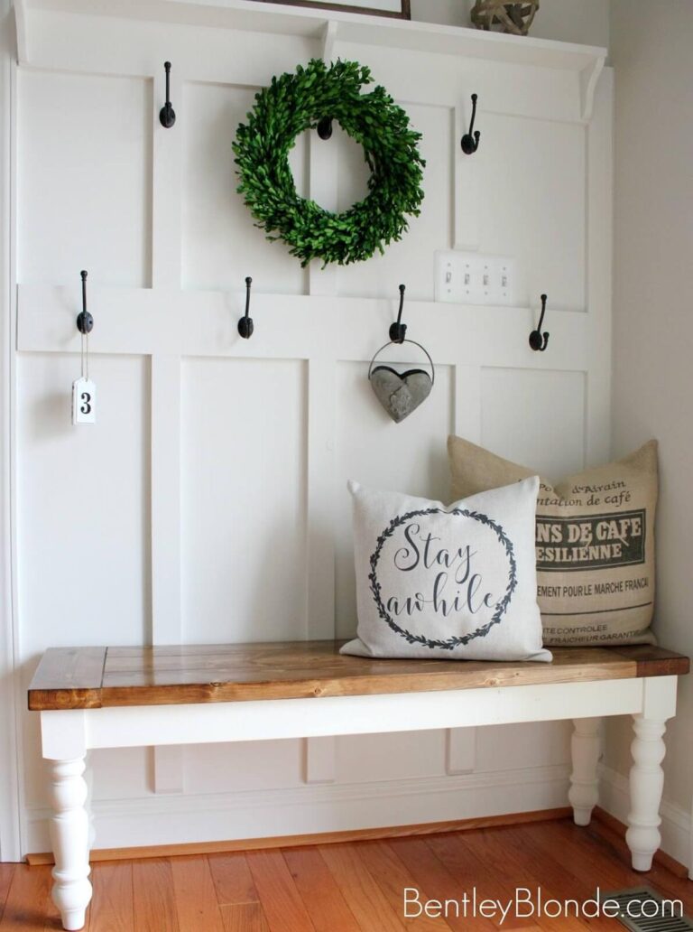 15 Gorgeous DIY Hall Tree Bench Ideas for a Picture-Perfect Foyer