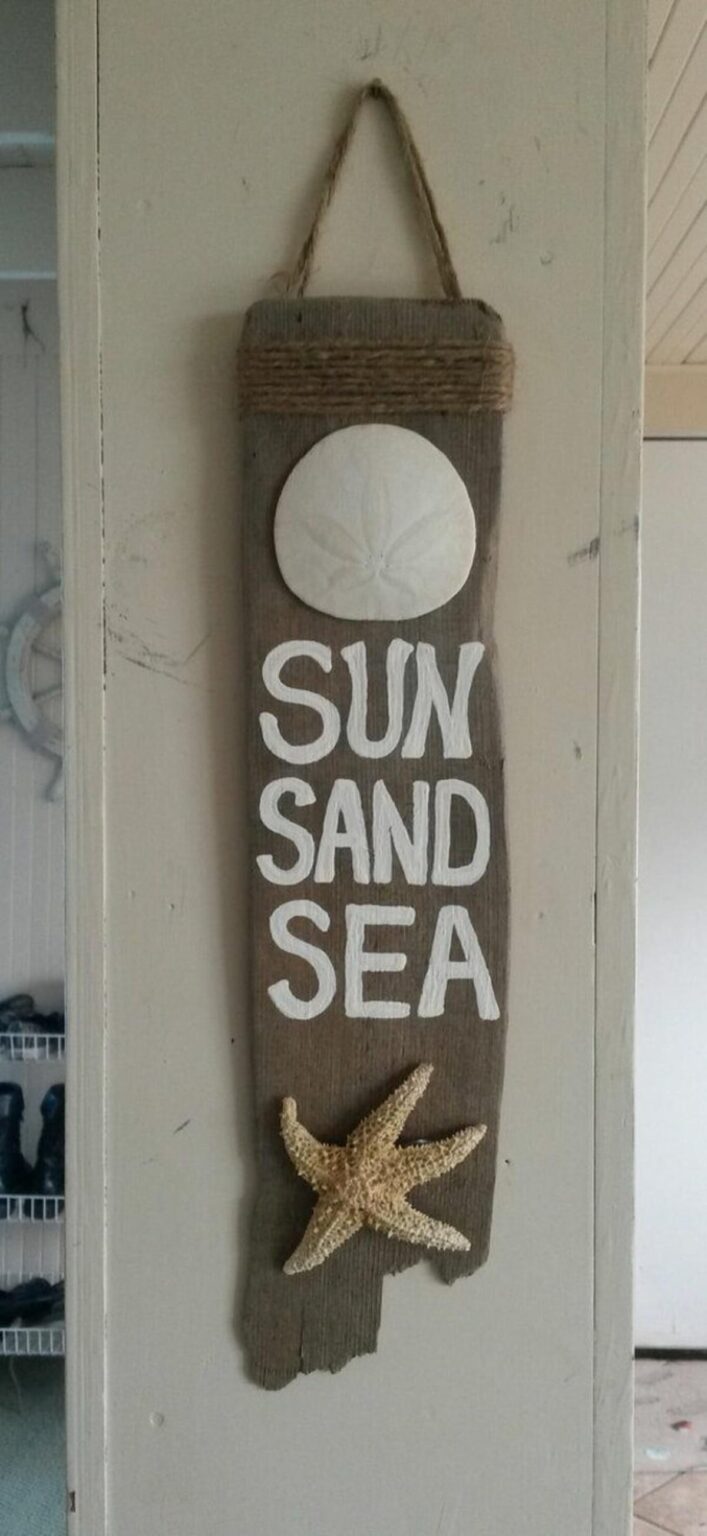 52 Awesome Beach Themed Wooden Signs for a Coastal Vibe