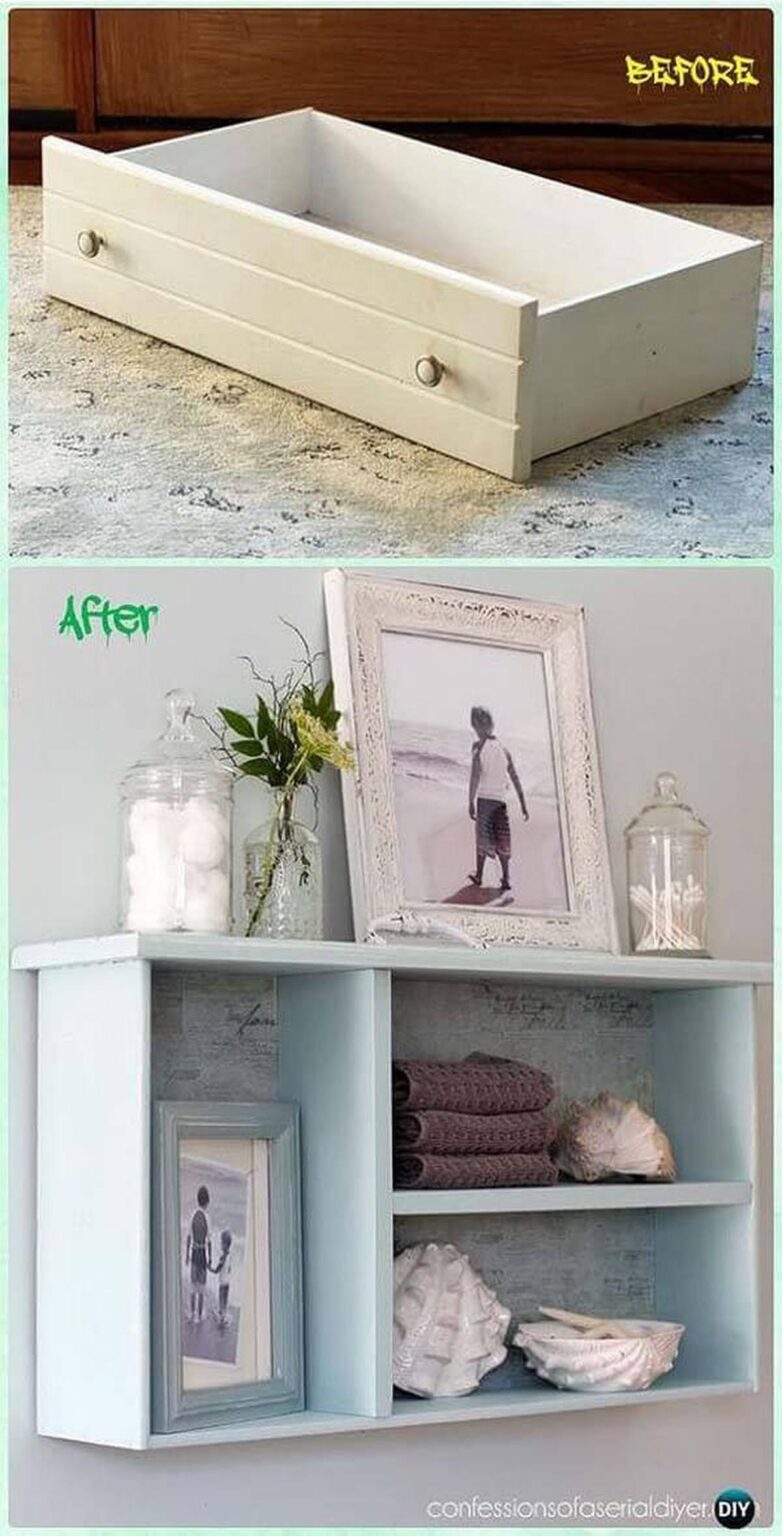 26 Easy Recycled Drawer Ideas for a Unique Home Look