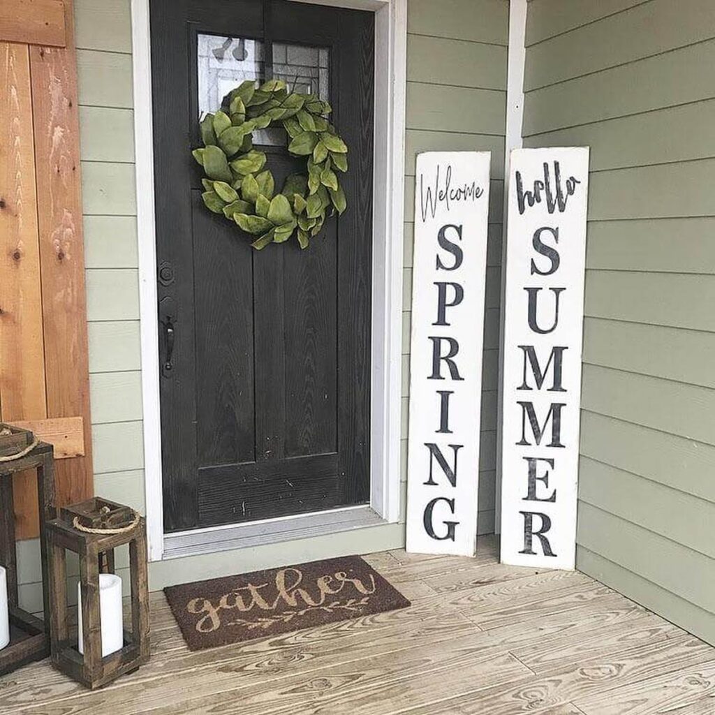 26 Beautiful Porch Sign Designs to Step into Spring