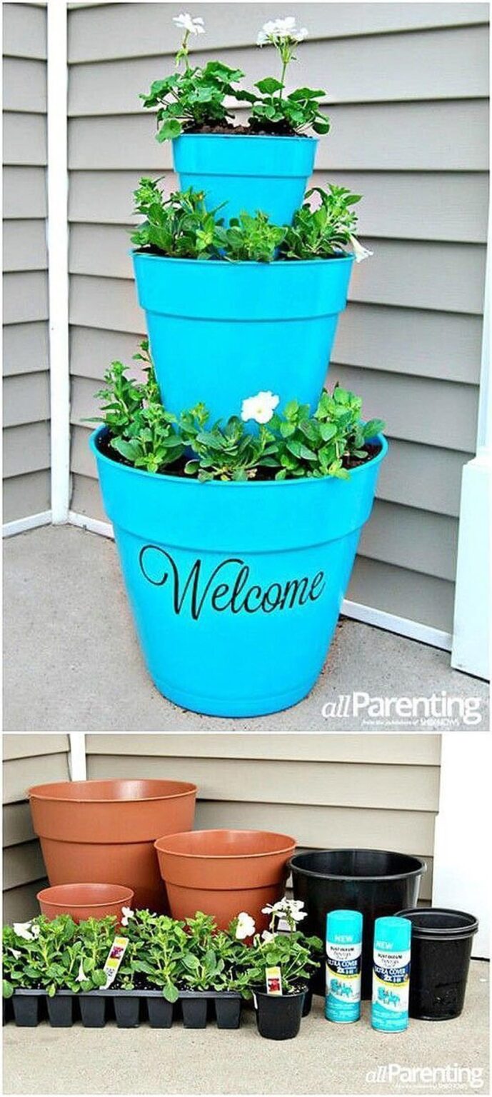 20 Quick and Easy Flower Towers to Build This Weekend