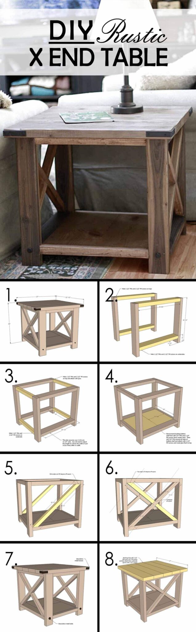22 Practical and Stylish Farmhouse Coffee Table DIY Projects