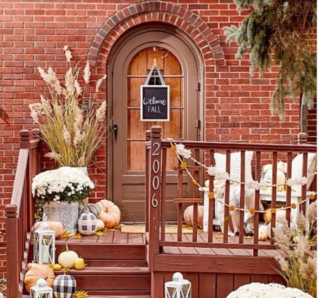 35 Charming Front Door Decor Ideas With Plants to Welcome Home