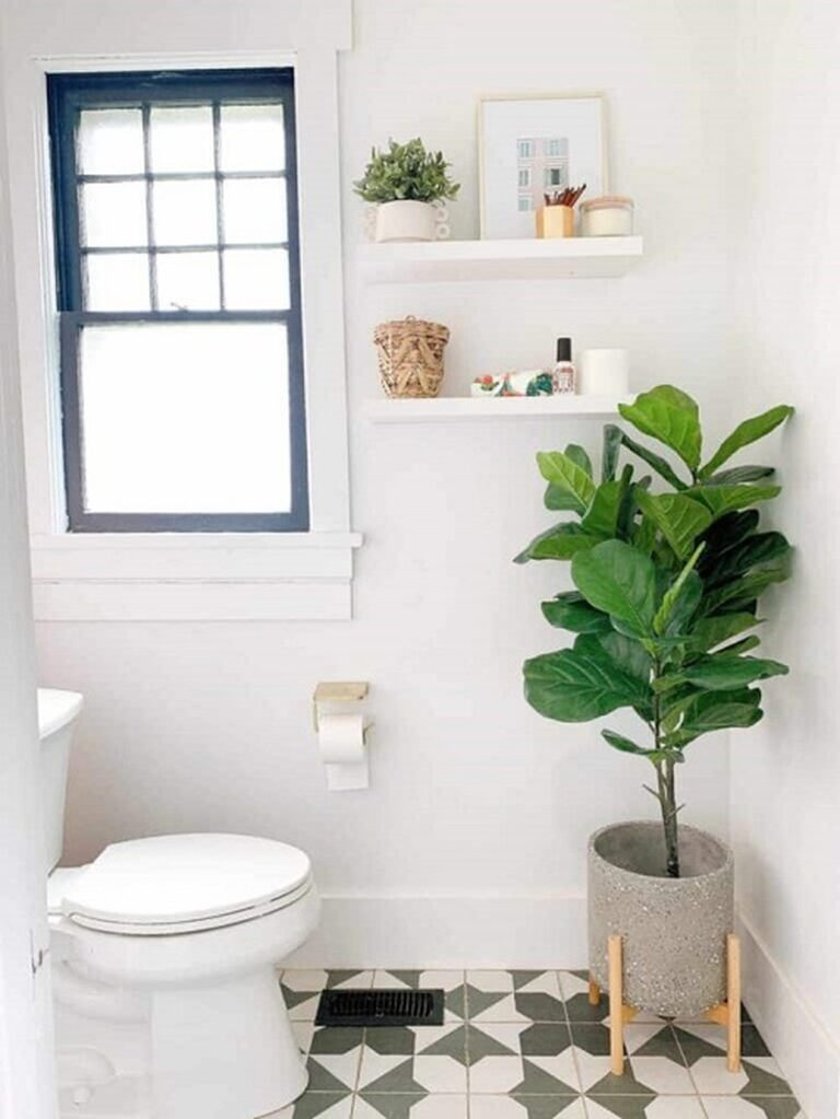 37 Charming Plants Around the Toilet Seat Ideas for Bathroom Bliss