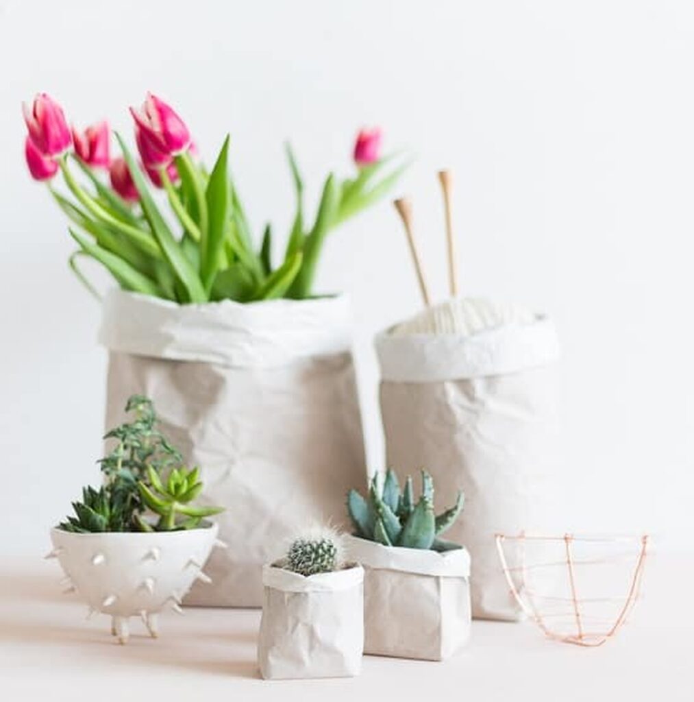 14 Charming Ways to Recycle Papers Into DIY Paper Plant Pots