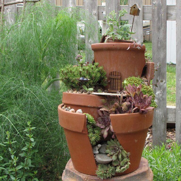 18 Incredible Broken Pot Ideas For Garden That Enchant