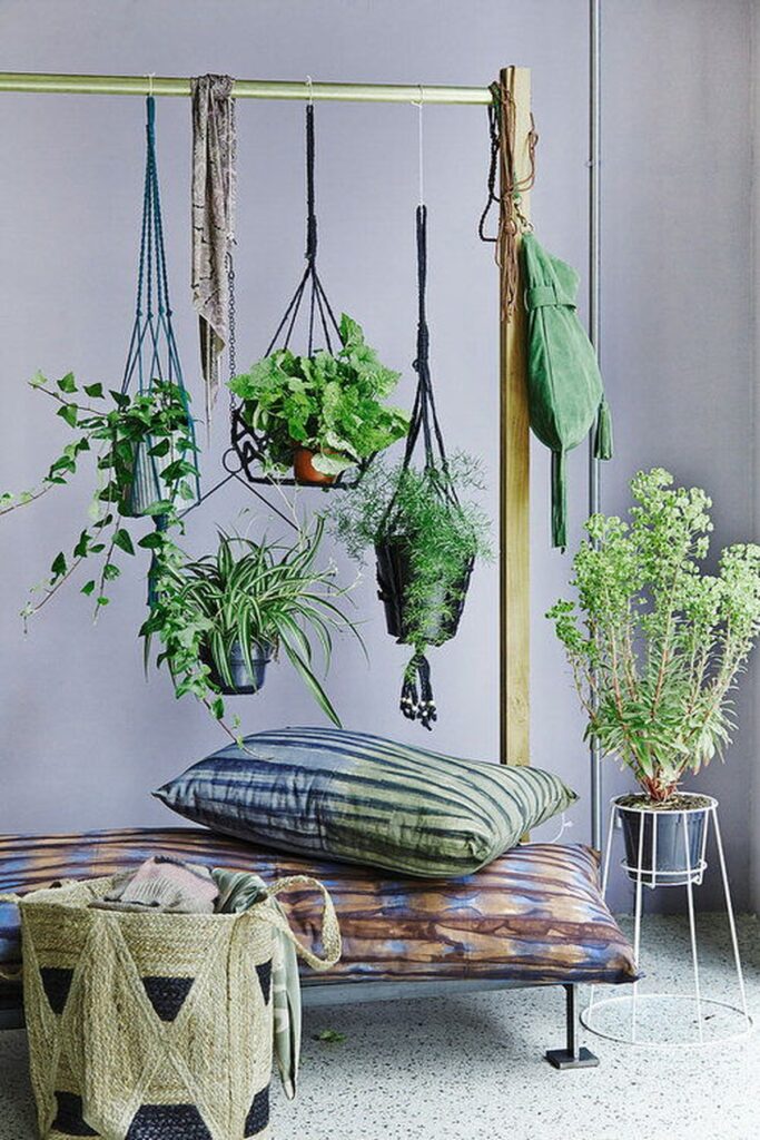 21 Charming Coat & Cloth Racks Transformed Into Plant Garden Ideas