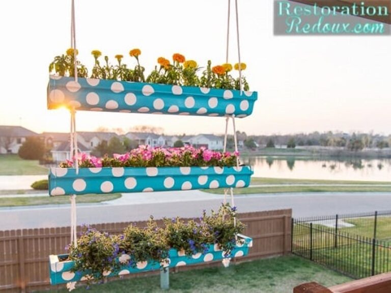 13 Clever Vertical DIY Rain Gutter Garden Ideas For Small Spaces