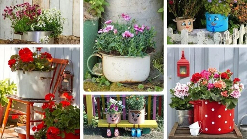 21 Charming DIY Garden Pots Using Everyday Items From Home