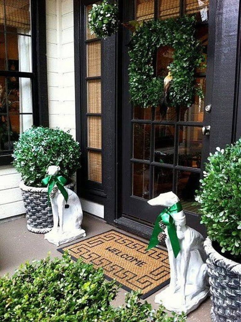 35 Charming Front Door Decor Ideas With Plants to Welcome Home