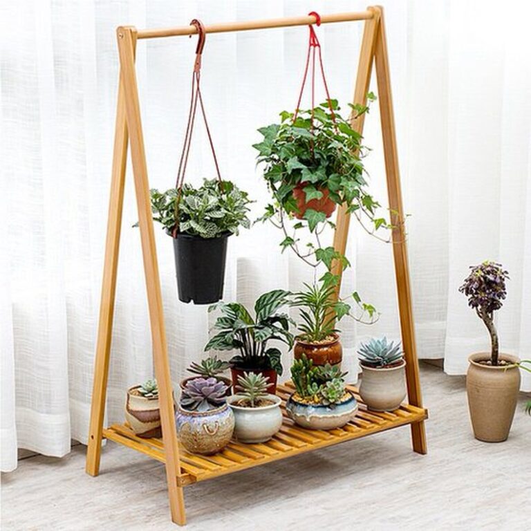 21 Charming Coat & Cloth Racks Transformed Into Plant Garden Ideas