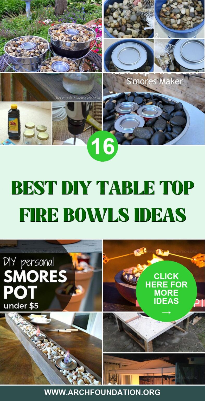 16 Simple Table Top Fire Bowls to Craft at Home