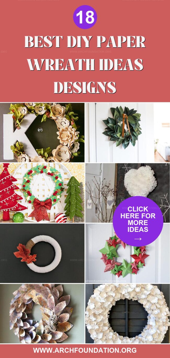 18 Creative Paper Wreath DIYs to Craft This Season
