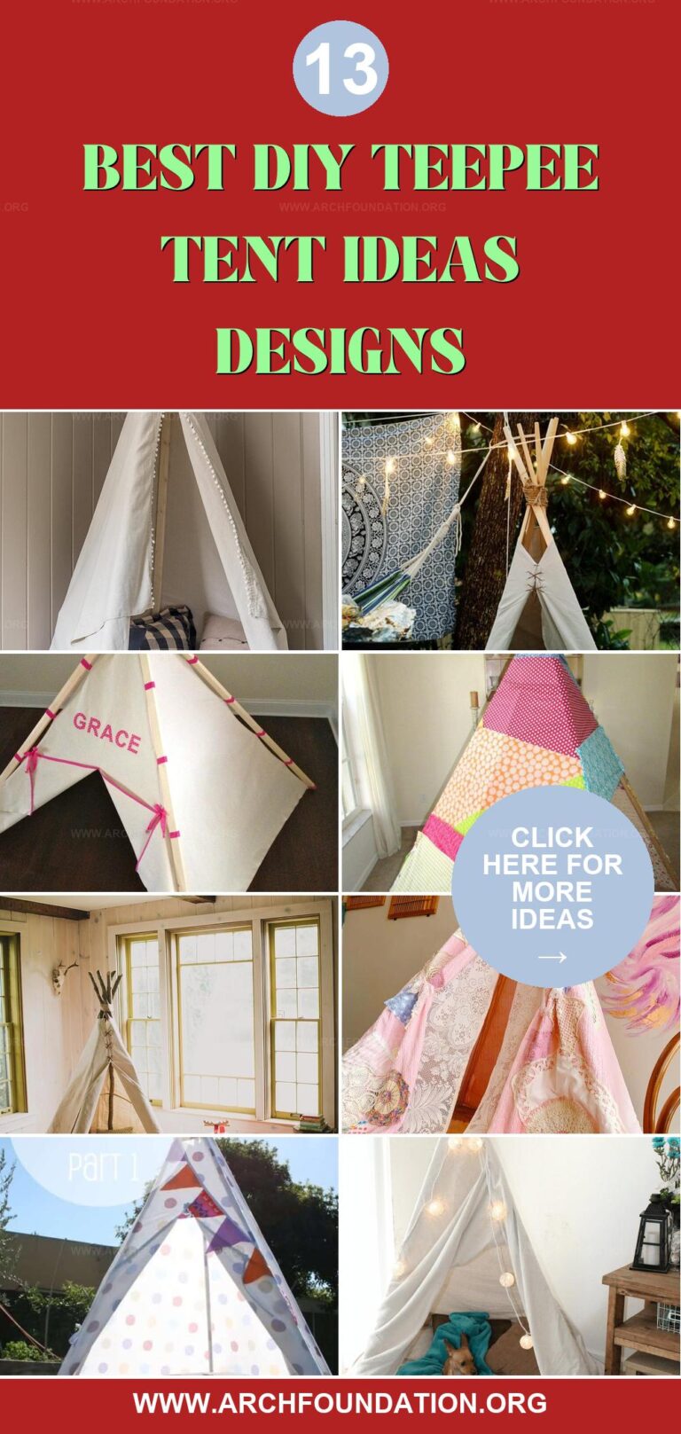 13 Unique DIY Teepee Tent Designs Your Kids Will Love