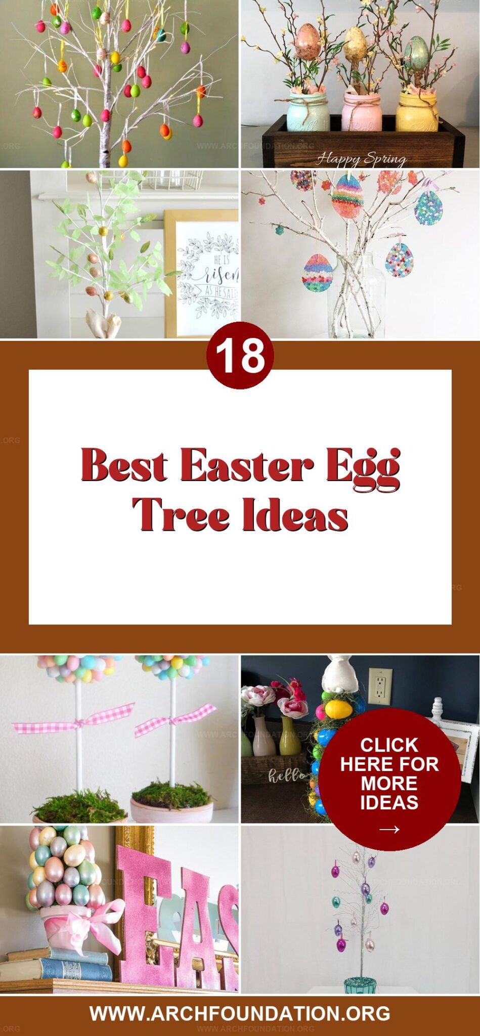 18 Cheerful Easter Egg Tree Ideas to Brighten Your Holiday