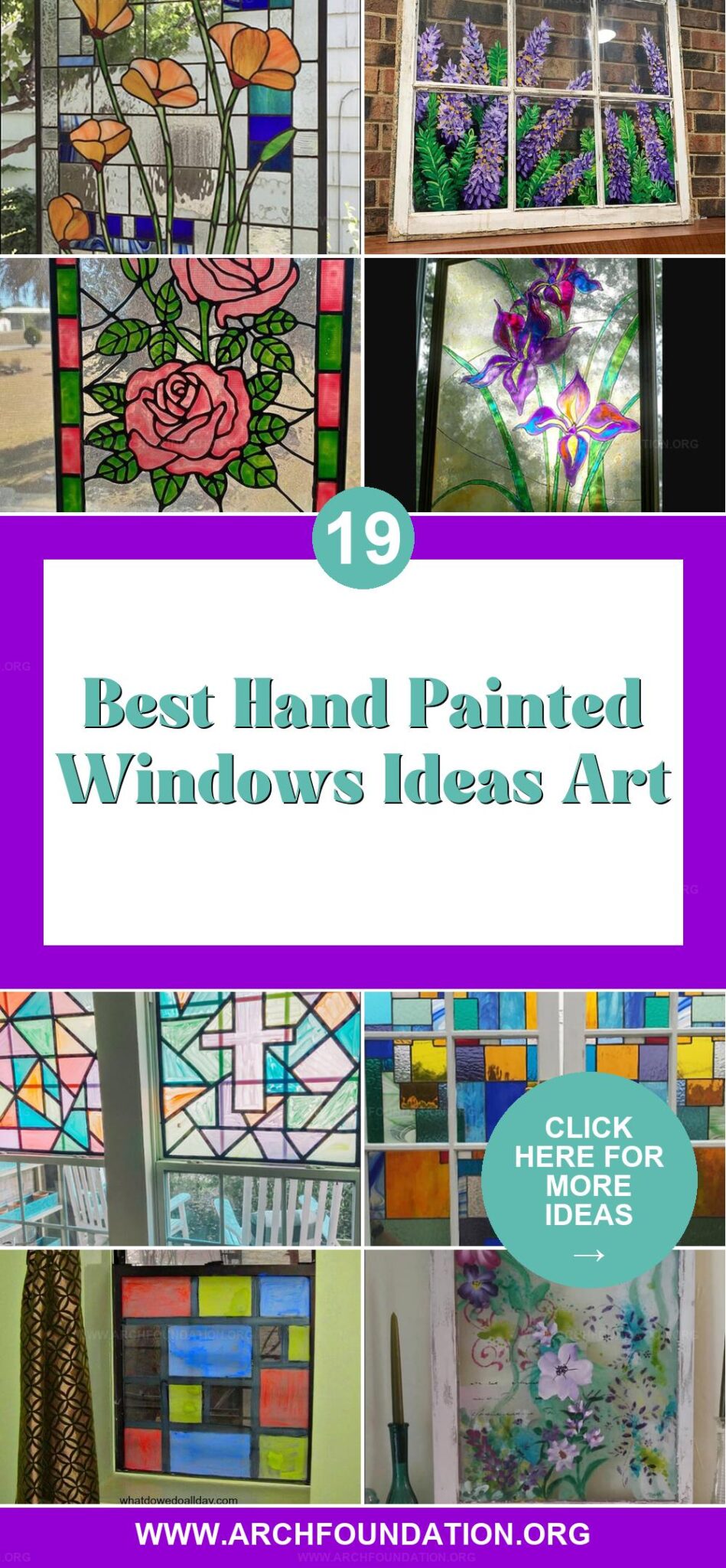 19 Gorgeous Hand Painted Window Ideas for a Fancy Home Upgrade