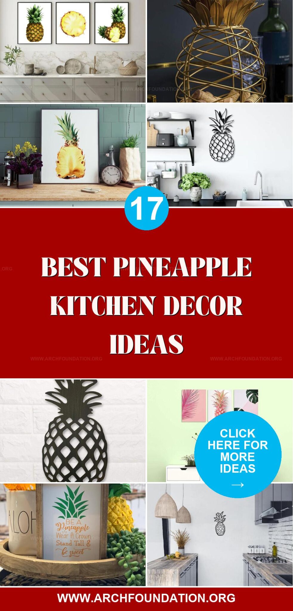 17 Lively Pineapple Decorations for Kitchens