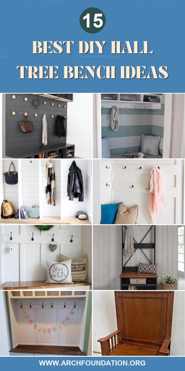 15 Gorgeous DIY Hall Tree Bench Ideas for a Picture-Perfect Foyer
